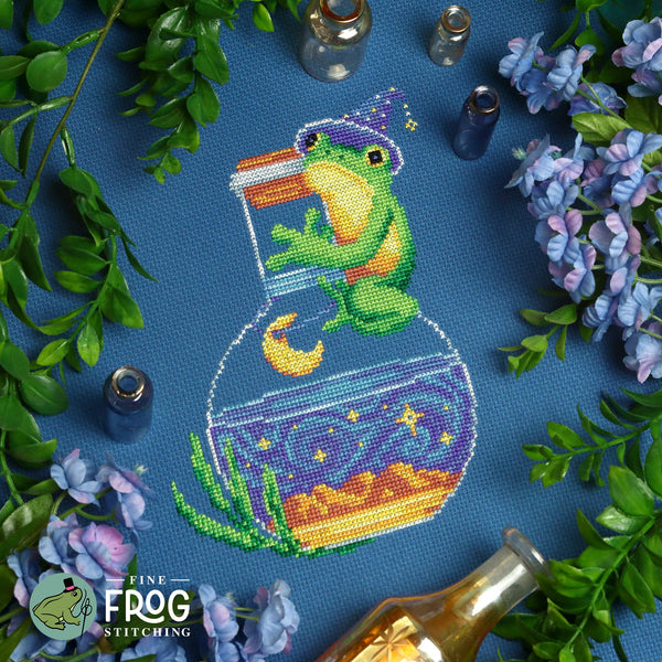 Pre-Order: Amphibian Alchemist Cross Stitch Pattern - Stitched Modern