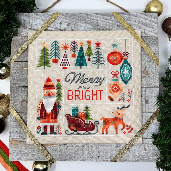 Merry and Bright Cross Stitch Pattern - Stitched Modern