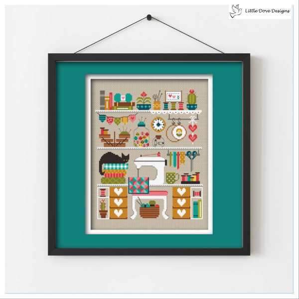 The Sewing Room Cross Stitch Pattern - Stitched Modern