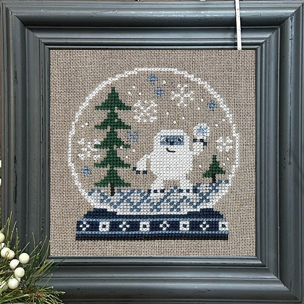 Snowglobe Yeti Cross Stitch Kit - Stitched Modern
