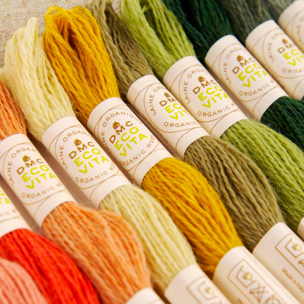 Eco Vita Naturally Dyed Wool Embroidery Thread - Starter Set - Stitched ...