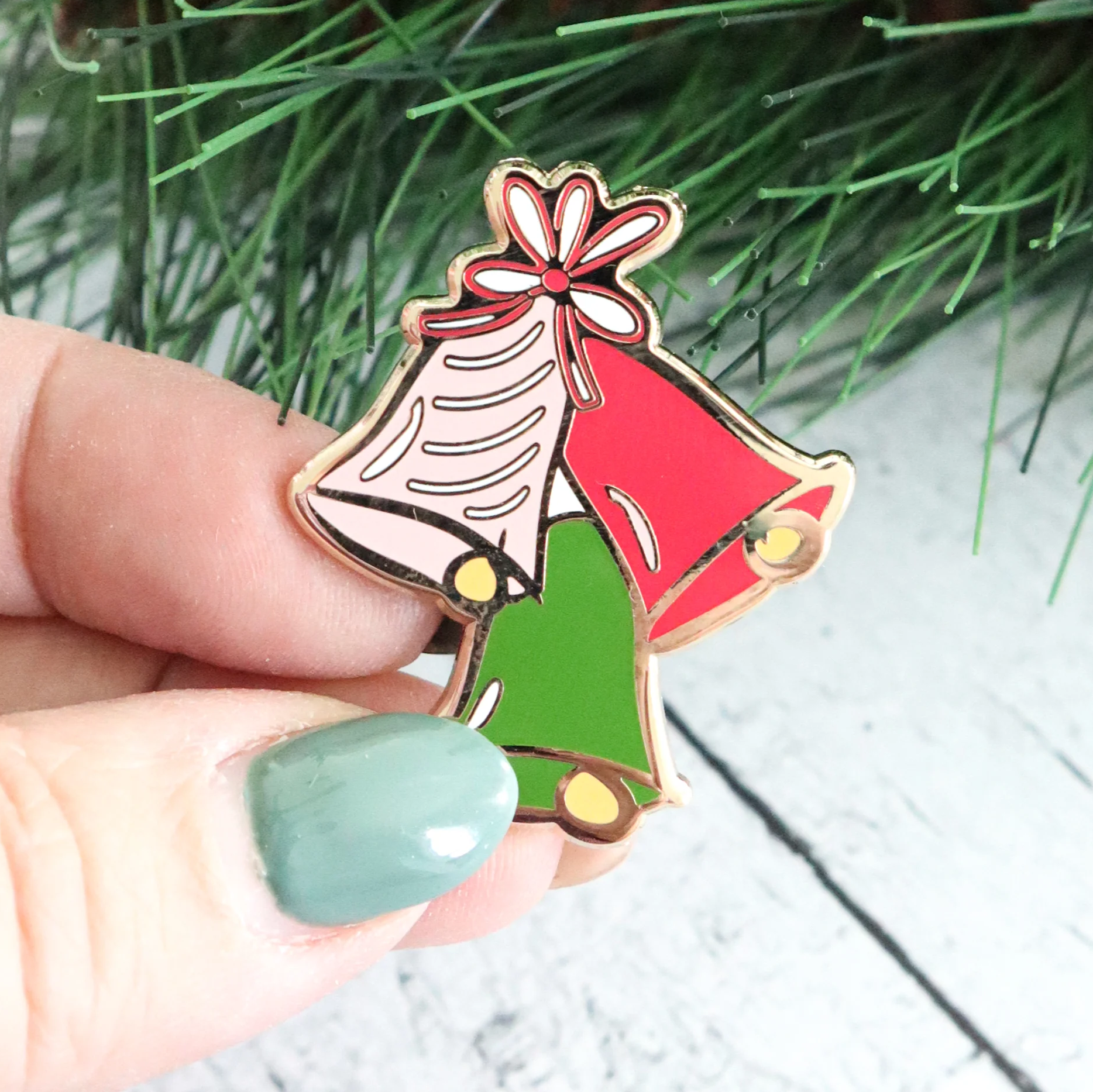 Jingle Bells Holiday Needle Minder - Stitched Modern