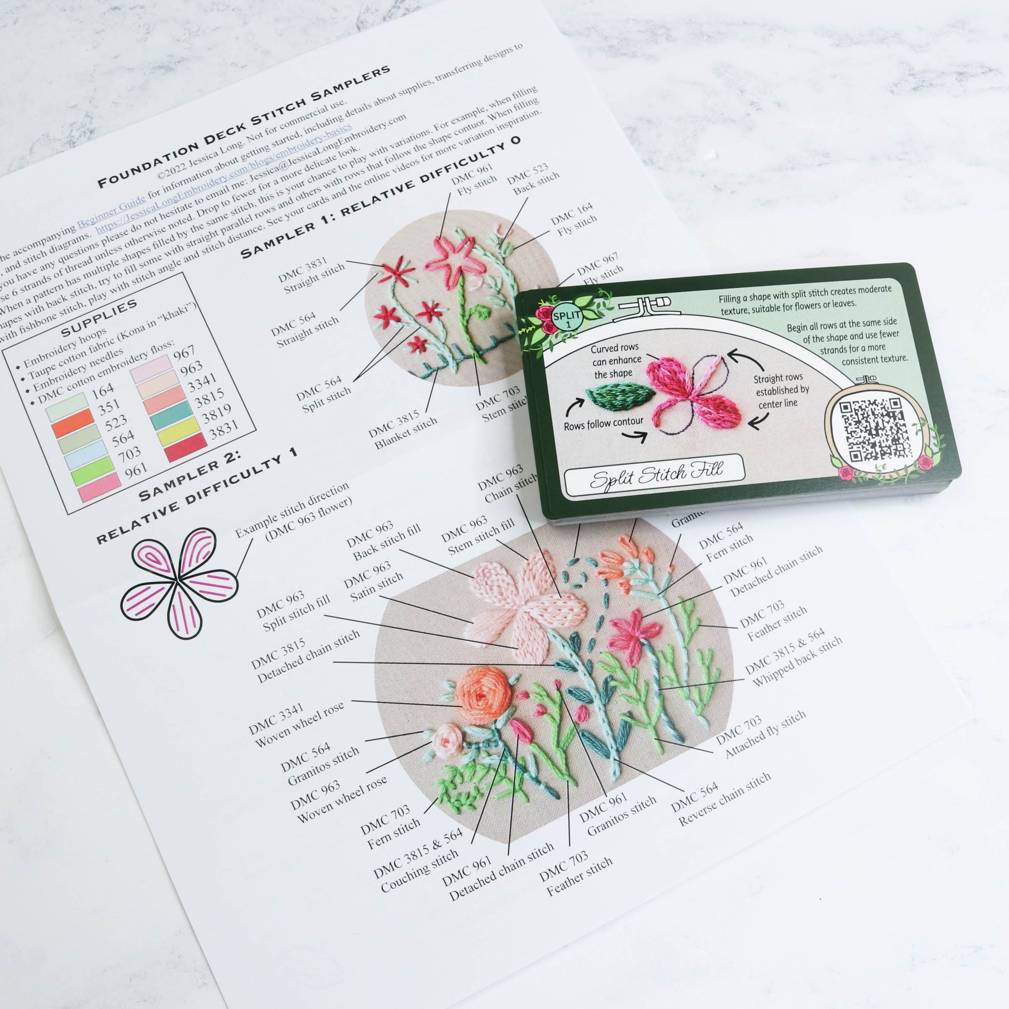 Hand Embroidery Companion Cards - Stitched Modern