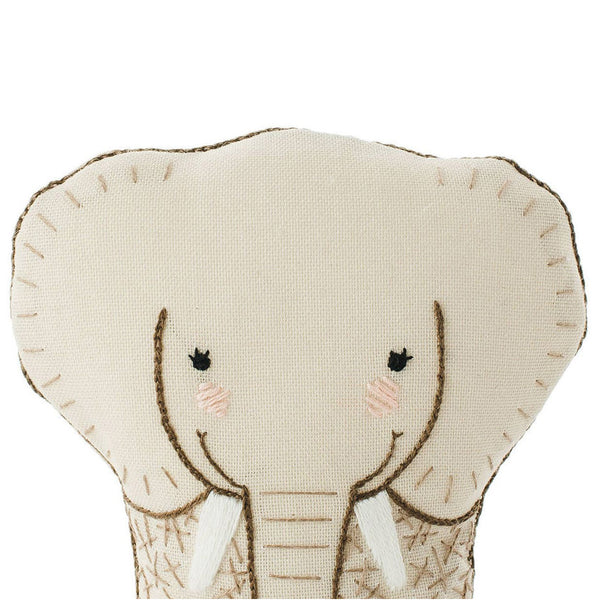 Hand Embroidered Plushie Doll Kit - Elephant - Stitched Modern