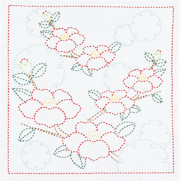 Camilla Flower Sashiko Embroidery Kit - Stitched Modern