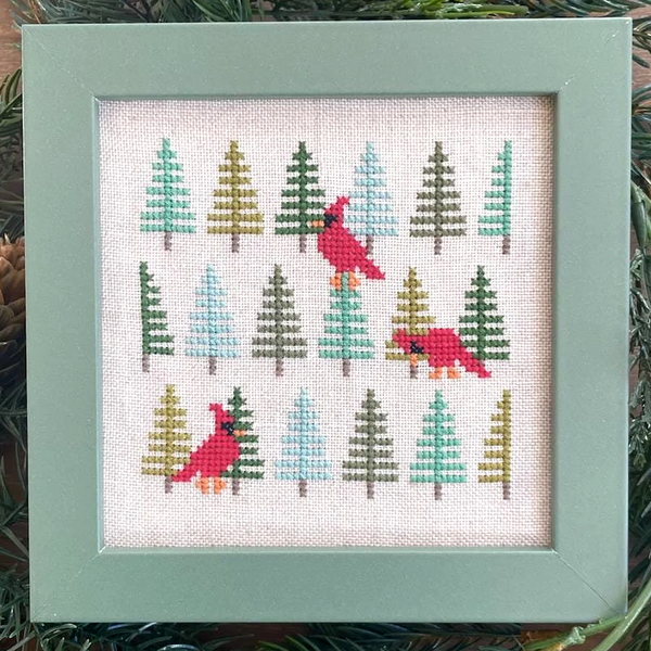 Winter Visitors Cross Stitch Pattern - Stitched Modern