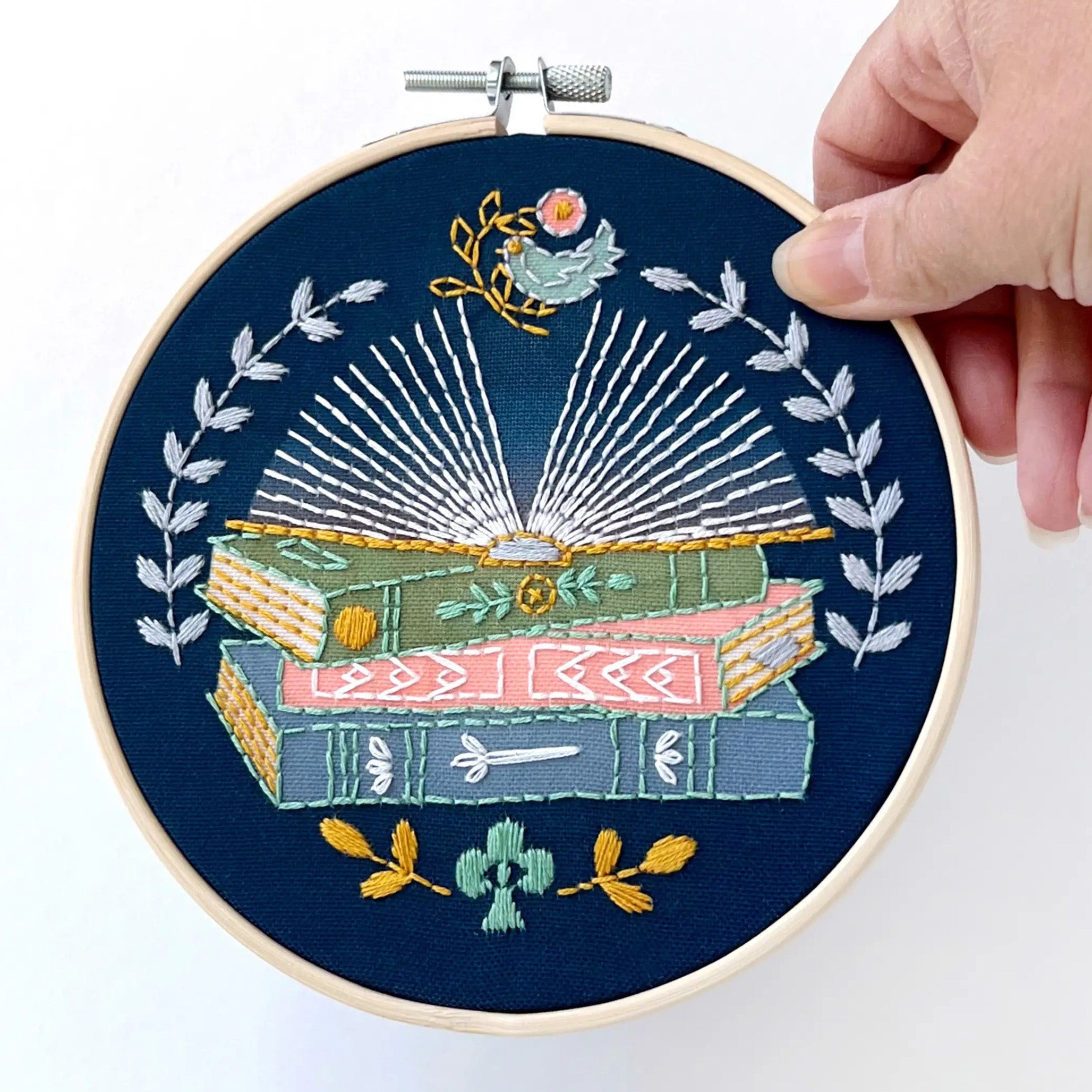 Reader Hand Embroidery Kit - Stitched Modern