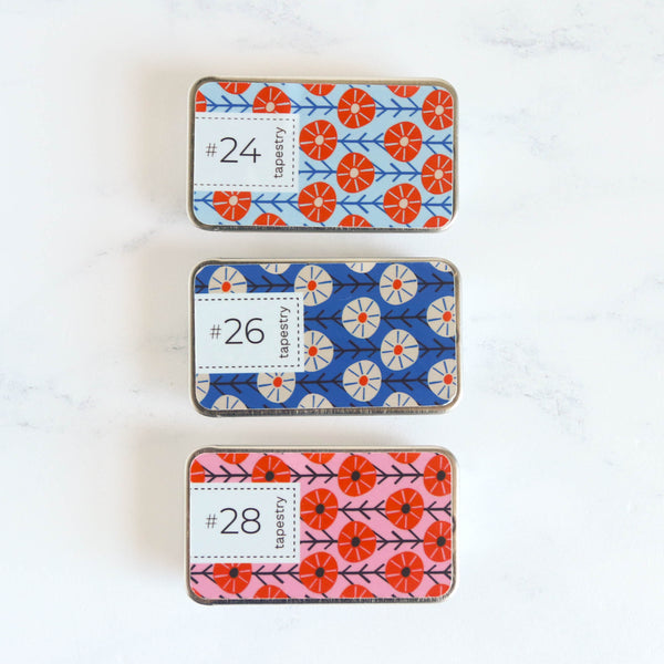 Magnetic Slide-Top Needle Tin With Needles - Stitched Modern