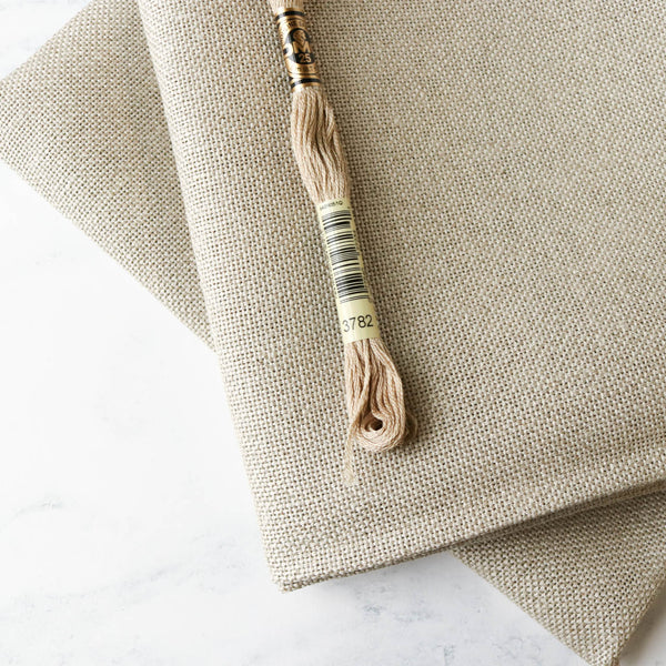20-count Cork Linen Cross Stitch Fabric - Natural/Raw - Stitched Modern