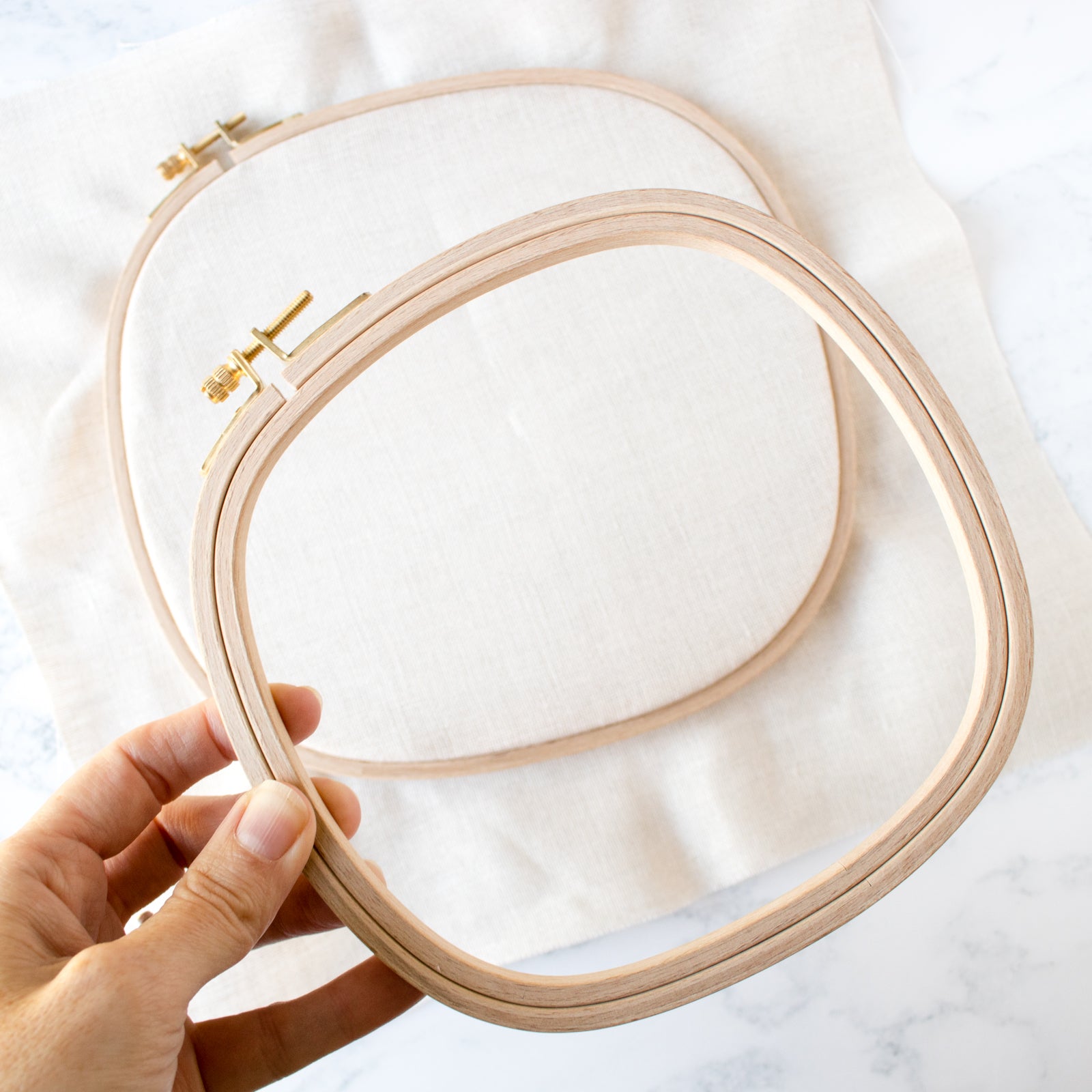 Premium Hard Wood Embroidery Hoops - Square - Stitched Modern