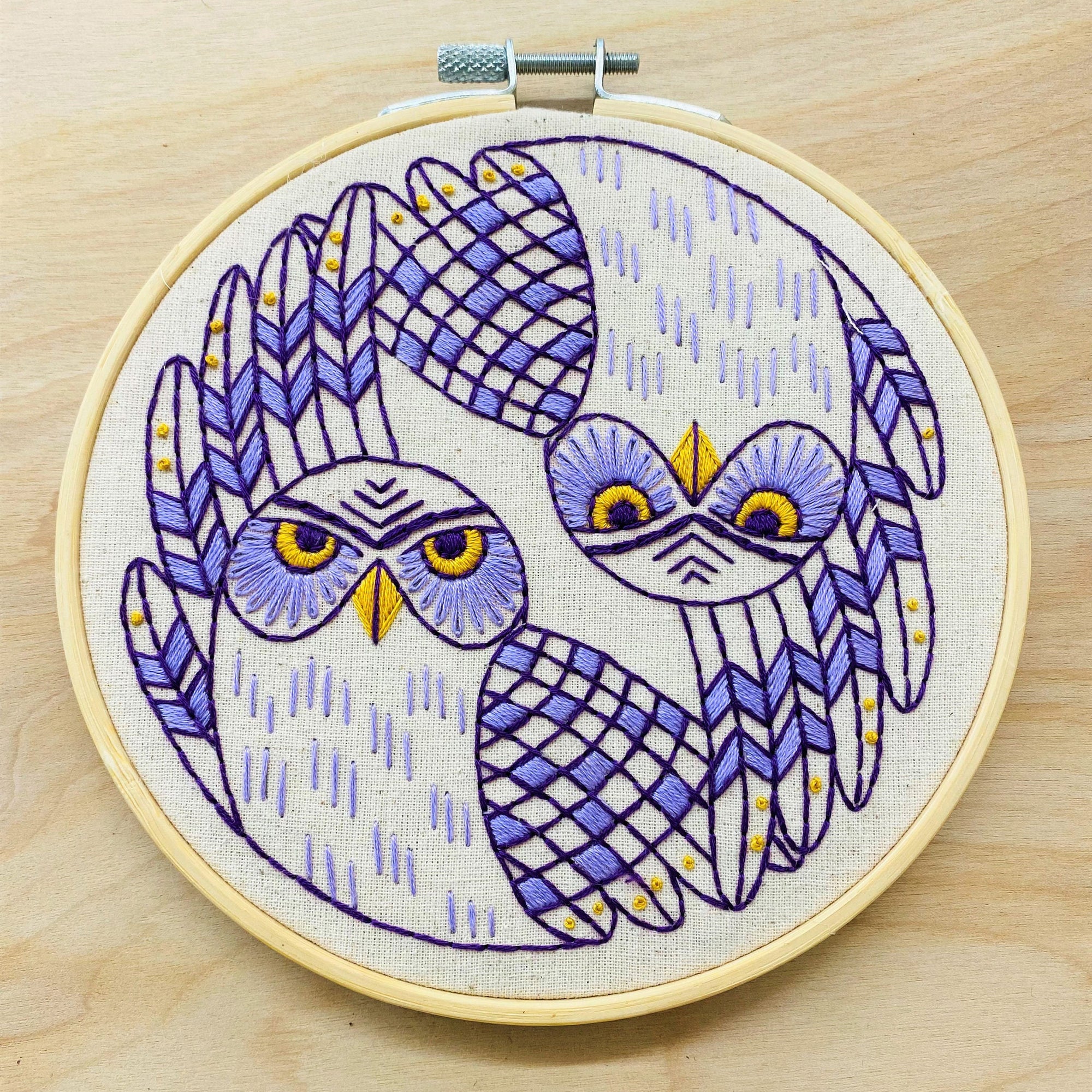 Burrowing Owls Hand Embroidery Kit - Stitched Modern