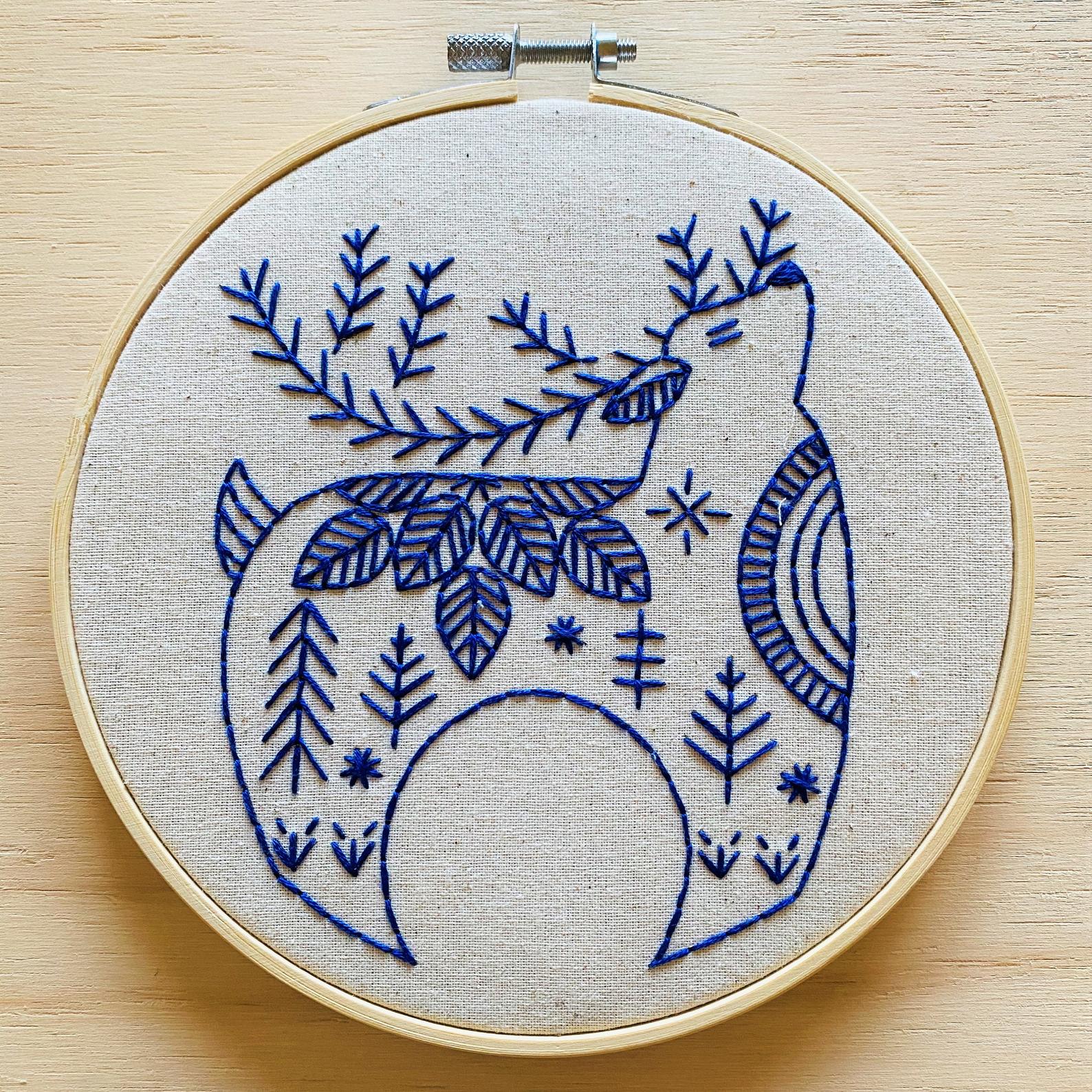 Hygge Reindeer Hand Embroidery Kit - Stitched Modern