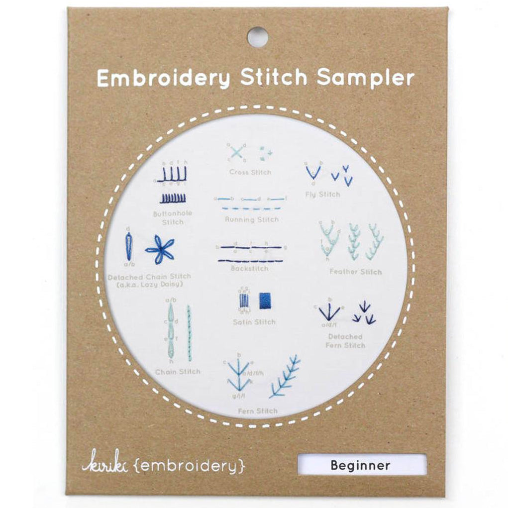 Hand Embroidery Stitch Sampler - Beginner Stitches - Stitched Modern