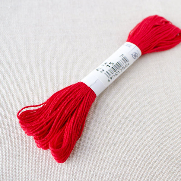 Japanese Sashiko Thread - Red (#15) - Stitched Modern