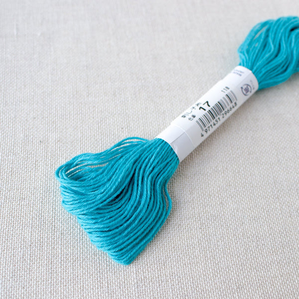 Japanese Sashiko Thread - Cyan Blue (#17) - Stitched Modern